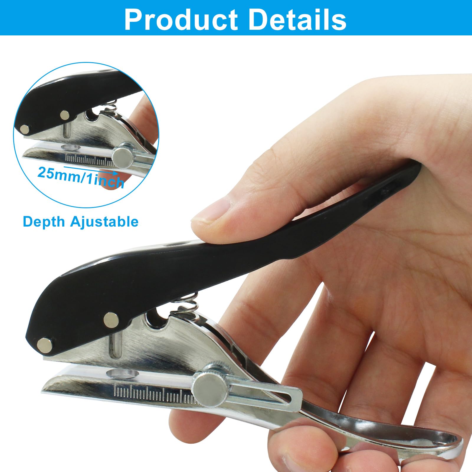 Snapklik.com : 10 Mm Single Hole Punch, Portable Hand Held Paper Hole ...