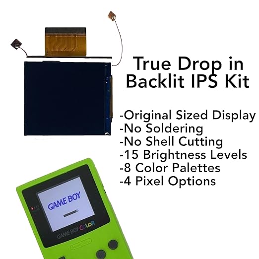 Amazon.com: Game Boy Color 2.45 Inch IPS Backlight LCD Screen ...