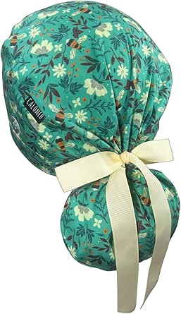 Amazon.com: CALOMED Scrub Cap for Women and Men, Ponytail Scrub Caps ...