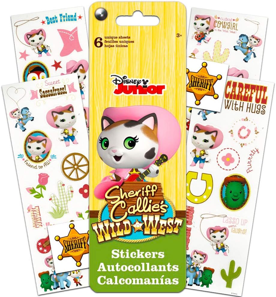 Amazon.com: Disney Sheriff Callie Stickers Party Favors ~ 6 Sheets of ...