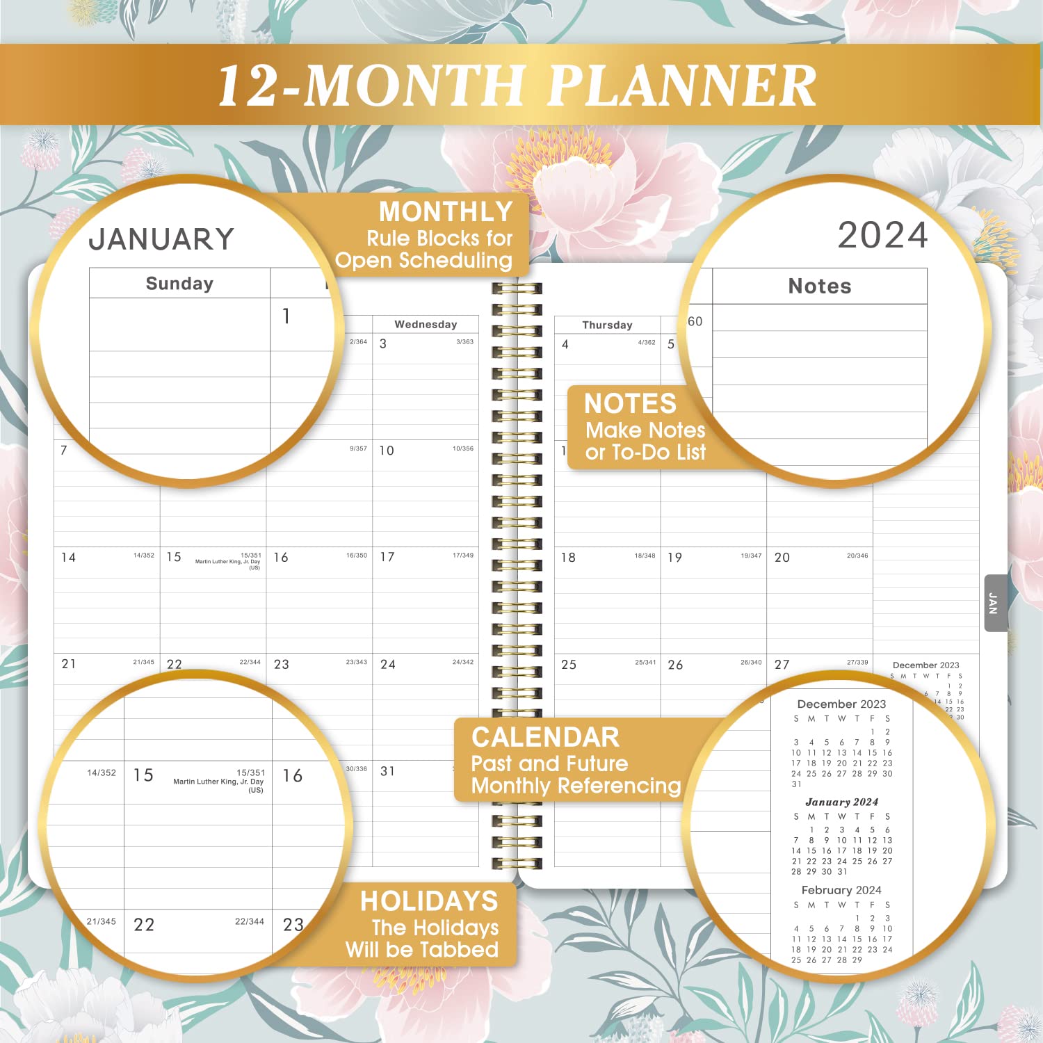 Snapklik.com : Planner 2023-2024 - Planner From July 2023 - June 2024 ...
