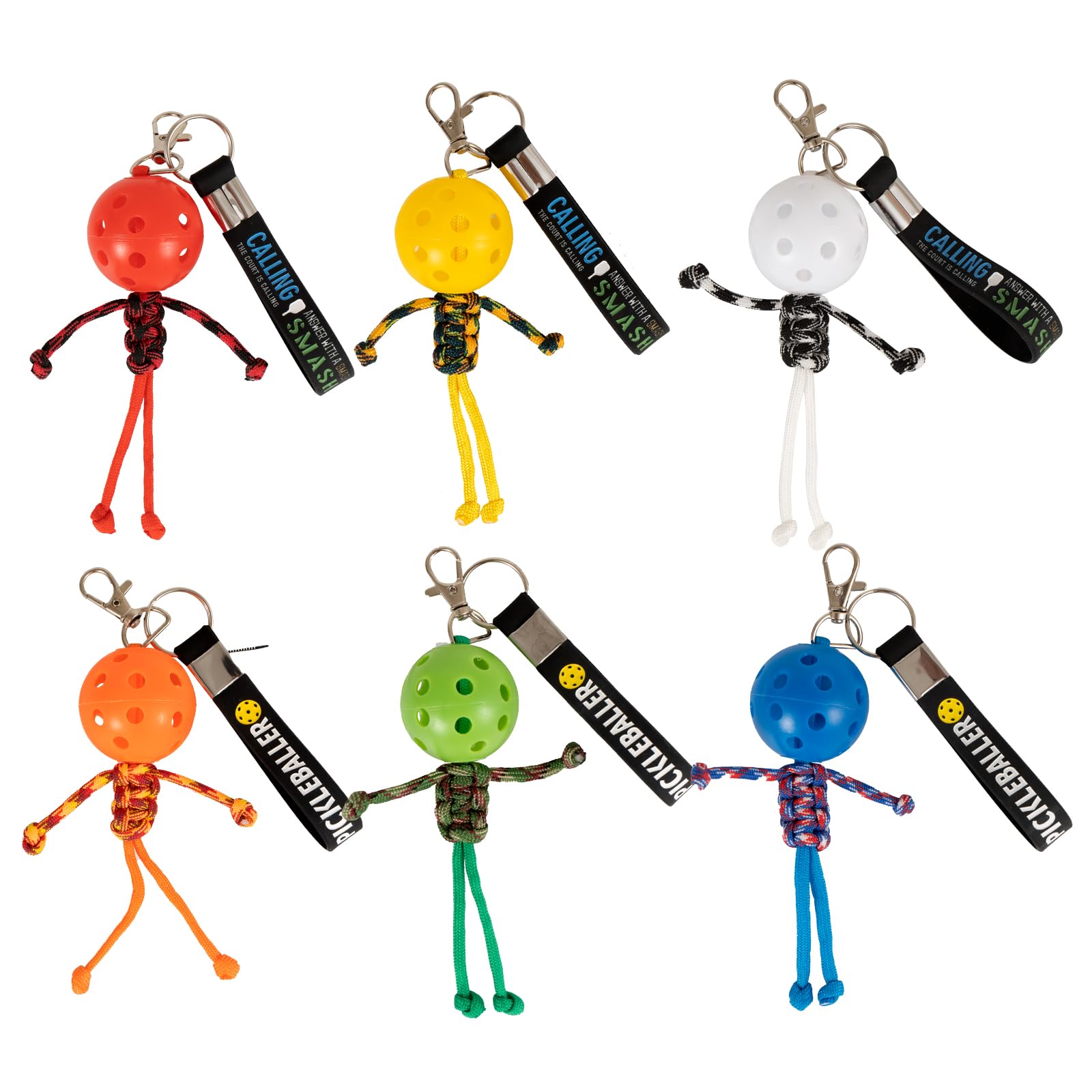 6Pcs Pickleball Handmade Keychains, Inspirational Gifts for Pickle ball ...