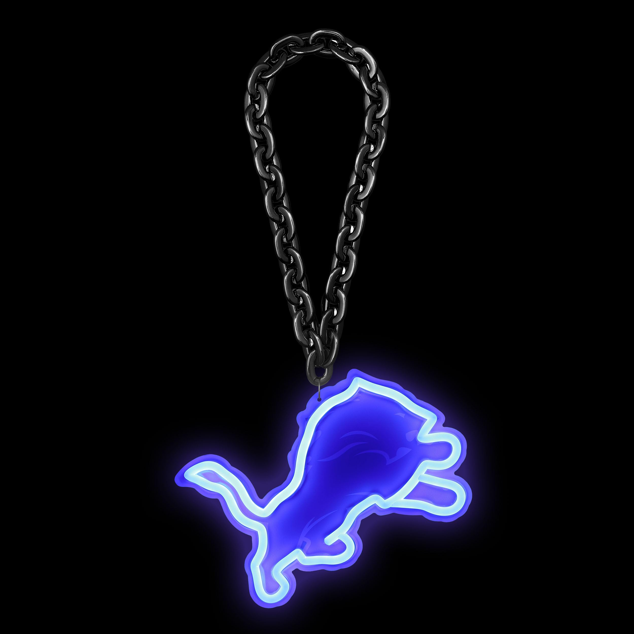 Snapklik.com : Detroit Lions NFL Big Logo Neon Light Up Chain