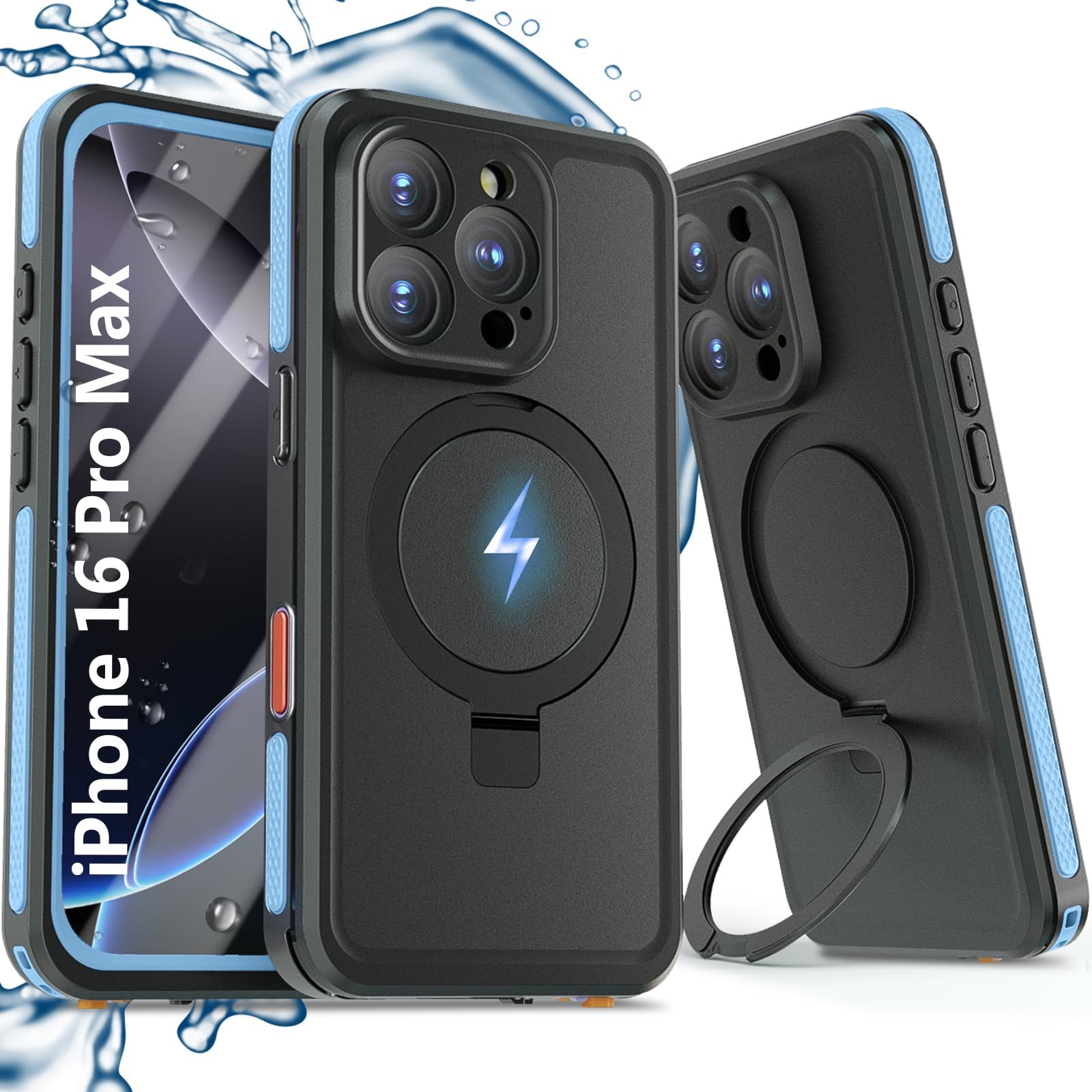 Amazon.com: Oterkin Waterproof for iPhone 16 Pro Max Case fit for ...