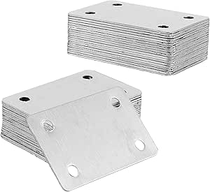 SINJEUN Pack of 30 Stainless Steel Flat Connectors Perforated Plate ...