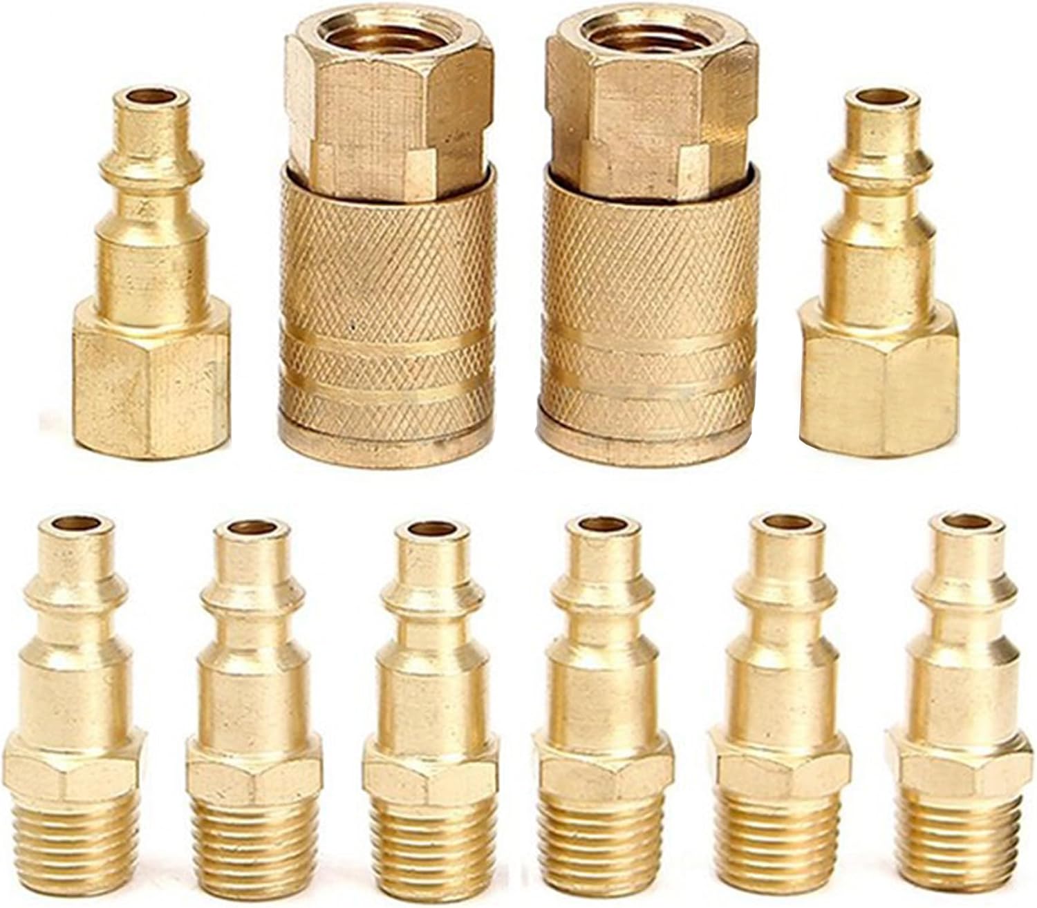 Air Hose Fittings,1/4 Inch NPT Industrial Brass Air Hose Fitting,Air ...
