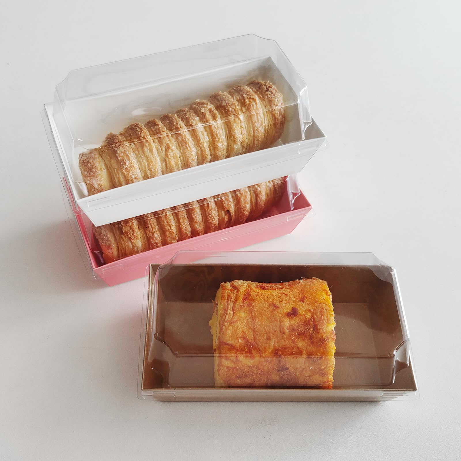 Snapklik.com : VOBUYING 50 Pack Mini Cake Boxes Rectangle, Small Pastry ...