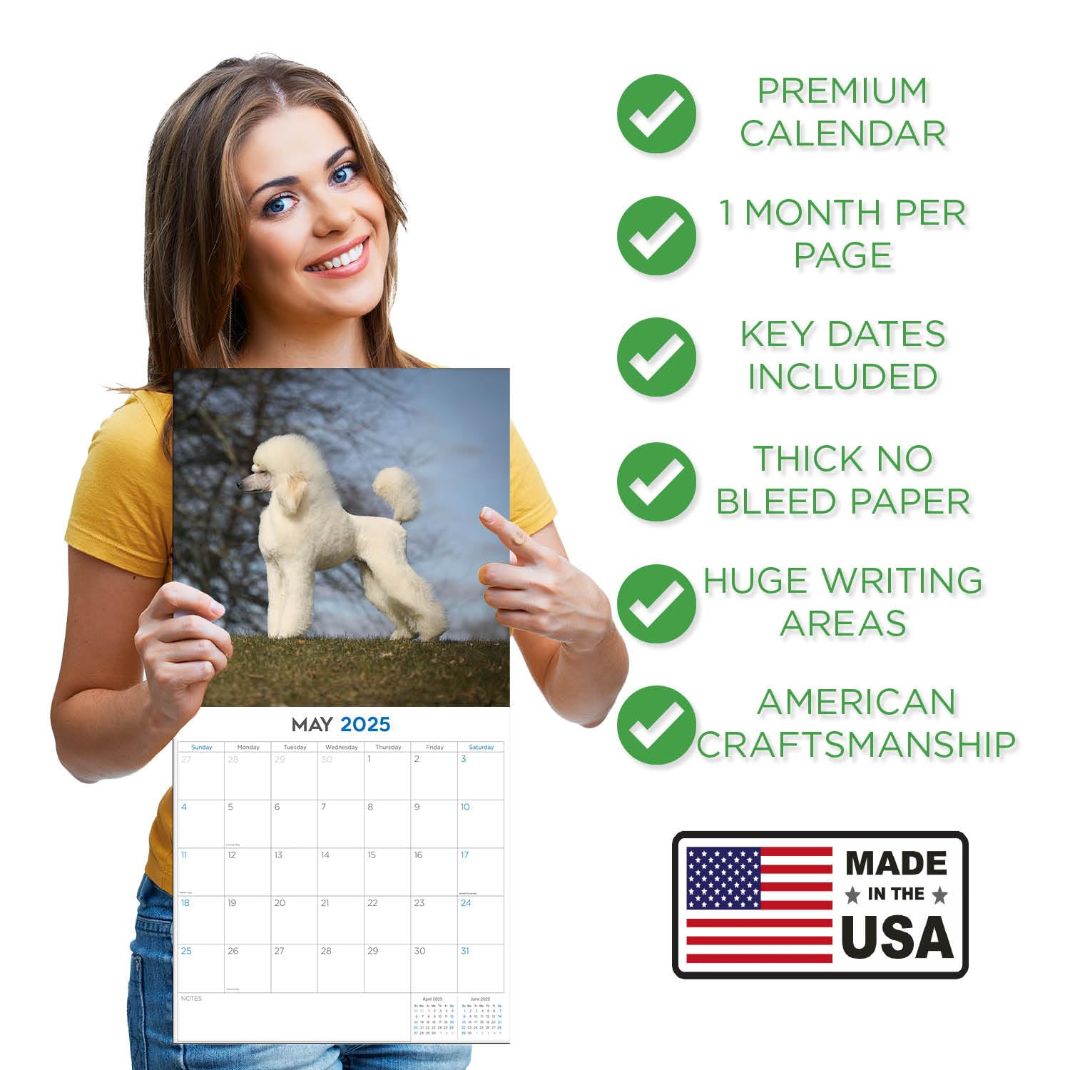 Snapklik.com : 2025 Poodle Calendar - Dog Breed Wall Calendar - 12 X 24 ...