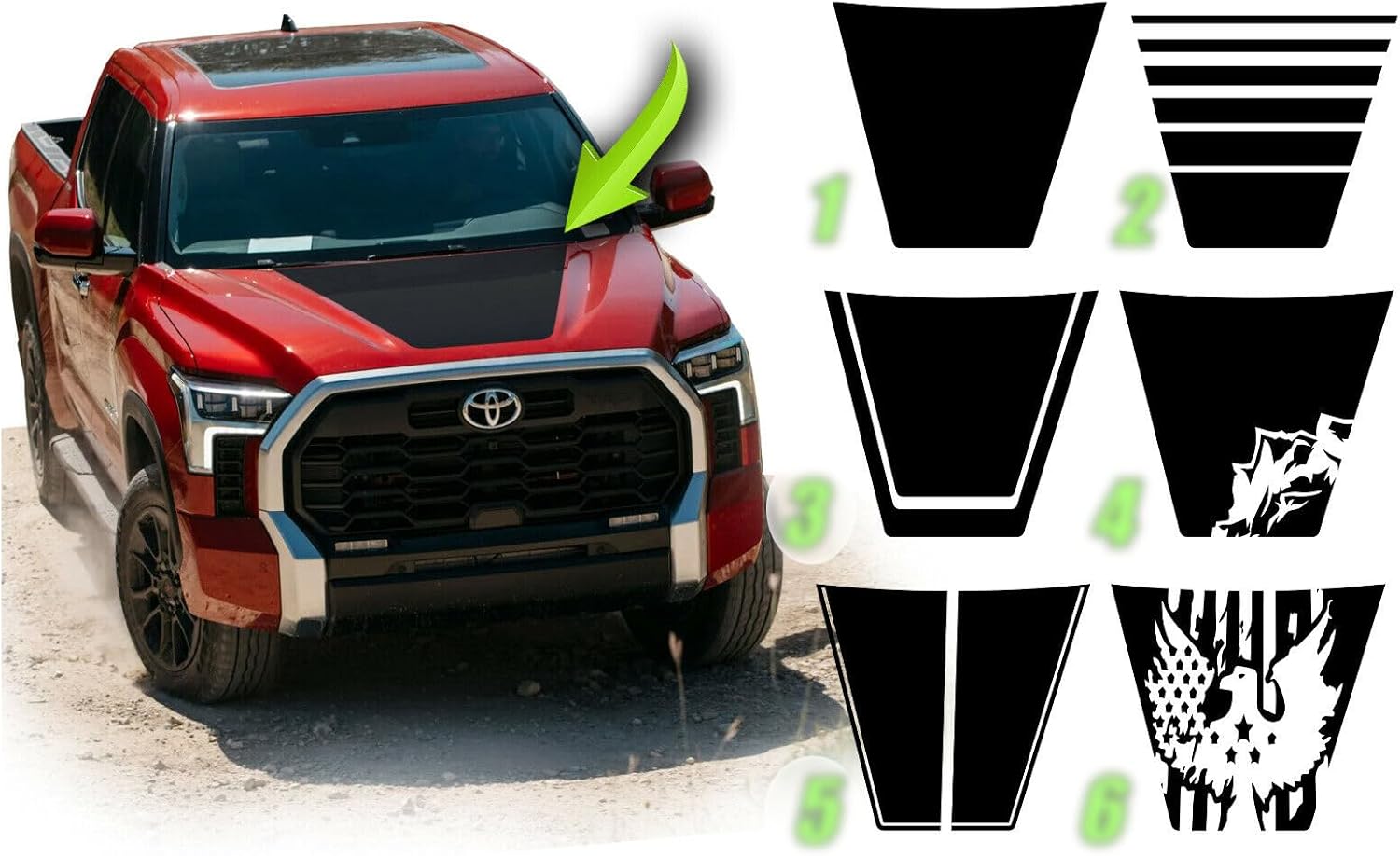Amazon.com - BENINI DESIGN STUDIO Hood Blackout Racing Stripes Mountain ...
