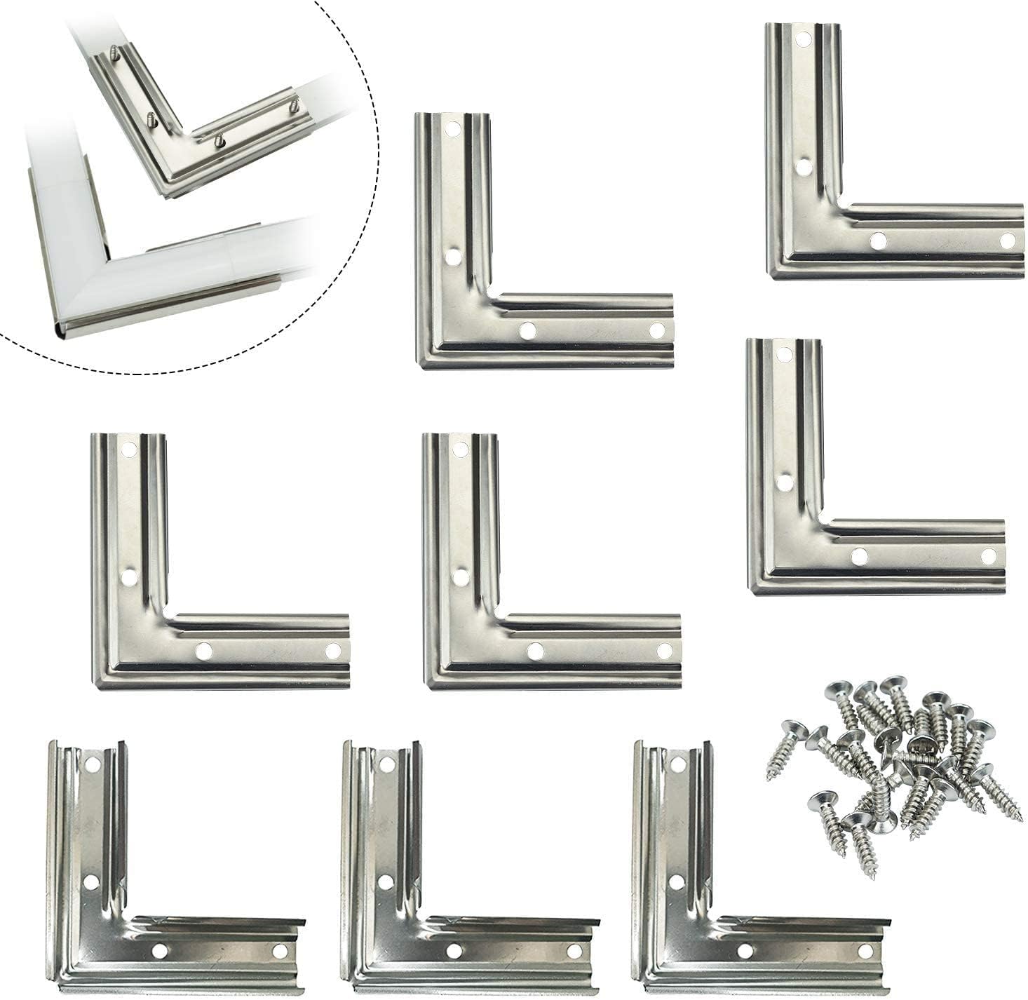 Muzata 8PCS Led Channel Corner Connectors L-Shape Adaptor and 10PACK 1M ...