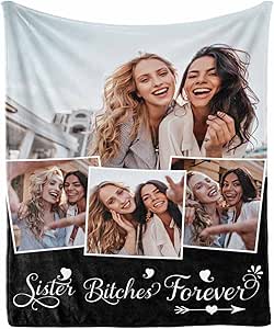 Amazon.com: MyPupSocks to Sister Gift Customized Blanket with Photo ...