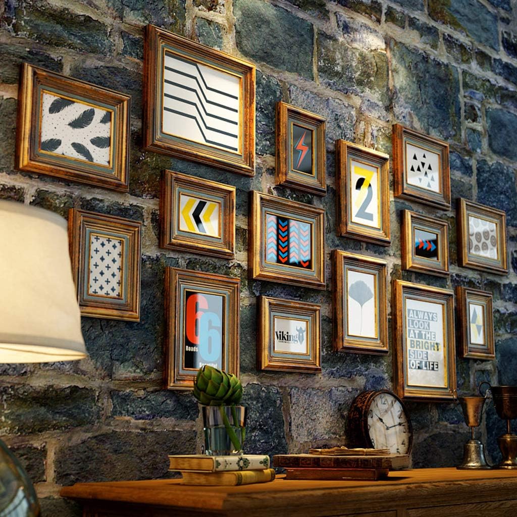 Amazon.com - Vintage Rustic Wood Picture Photo Frames Collage Wall Sets ...