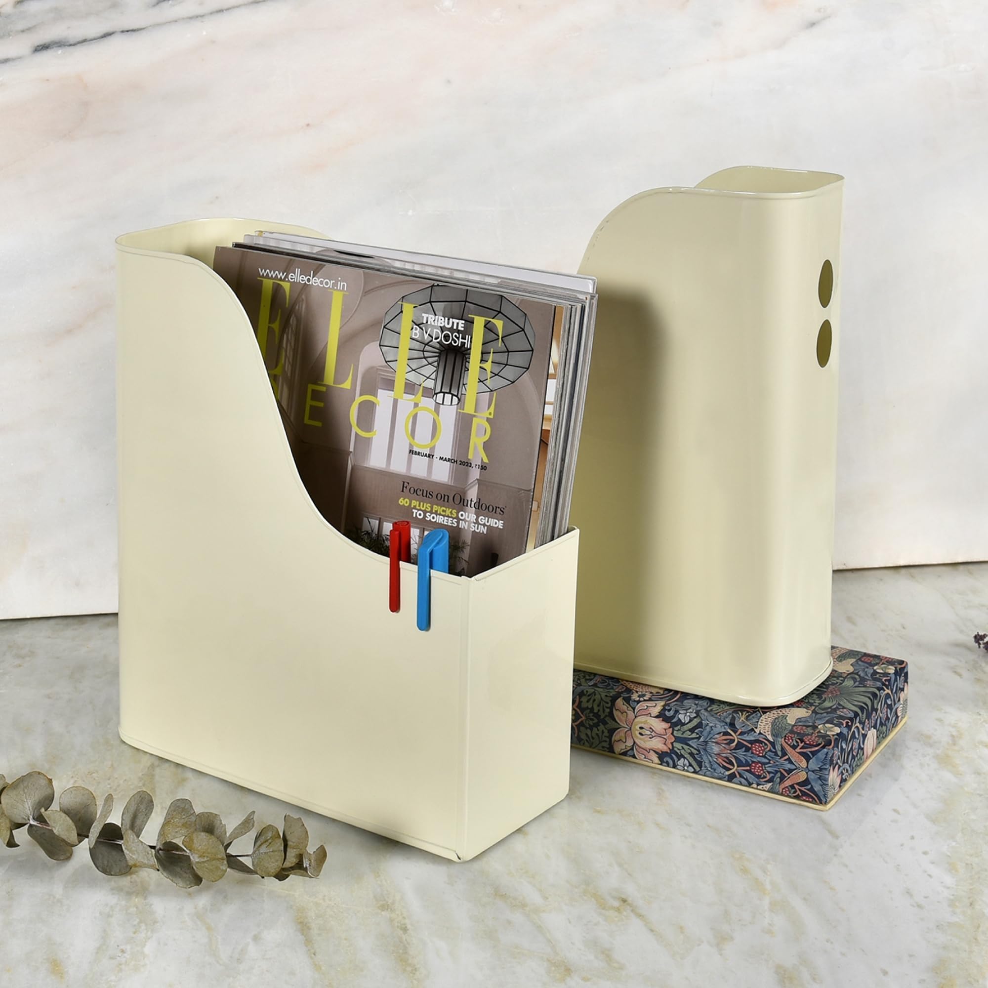 CentraLit Iron Countertop Tiered Shelf Office Organizer Magazine File ...