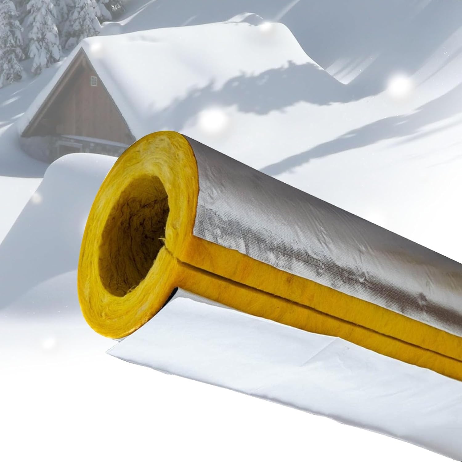 Frostschutz Rohrisolierung, Selbstklebender Aluminiumfolien-Isolierschlauch, ID 27mm,48mm,60mm ...