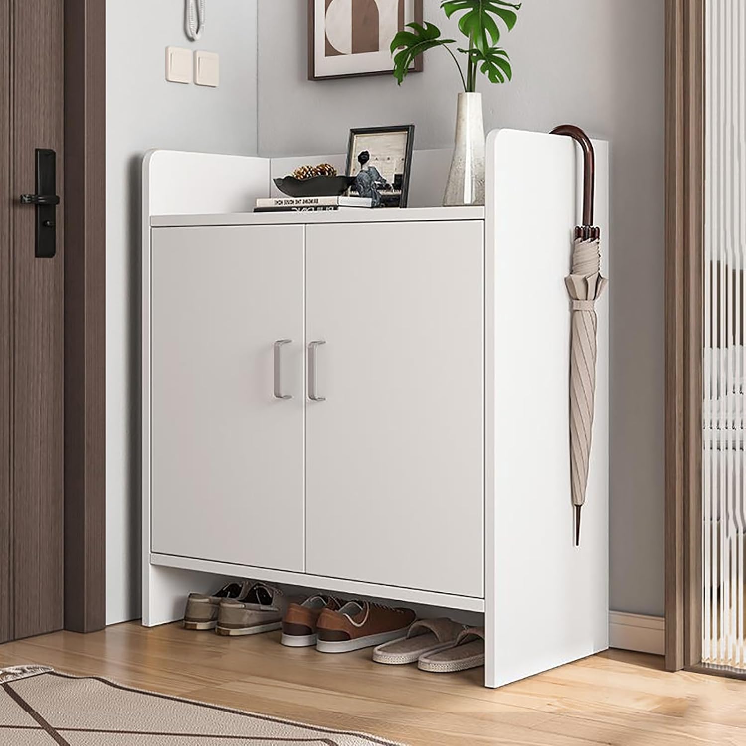 Amazon.com: Shoe Cabinet with Doors, Shoe Storage Cabinet with Doors ...