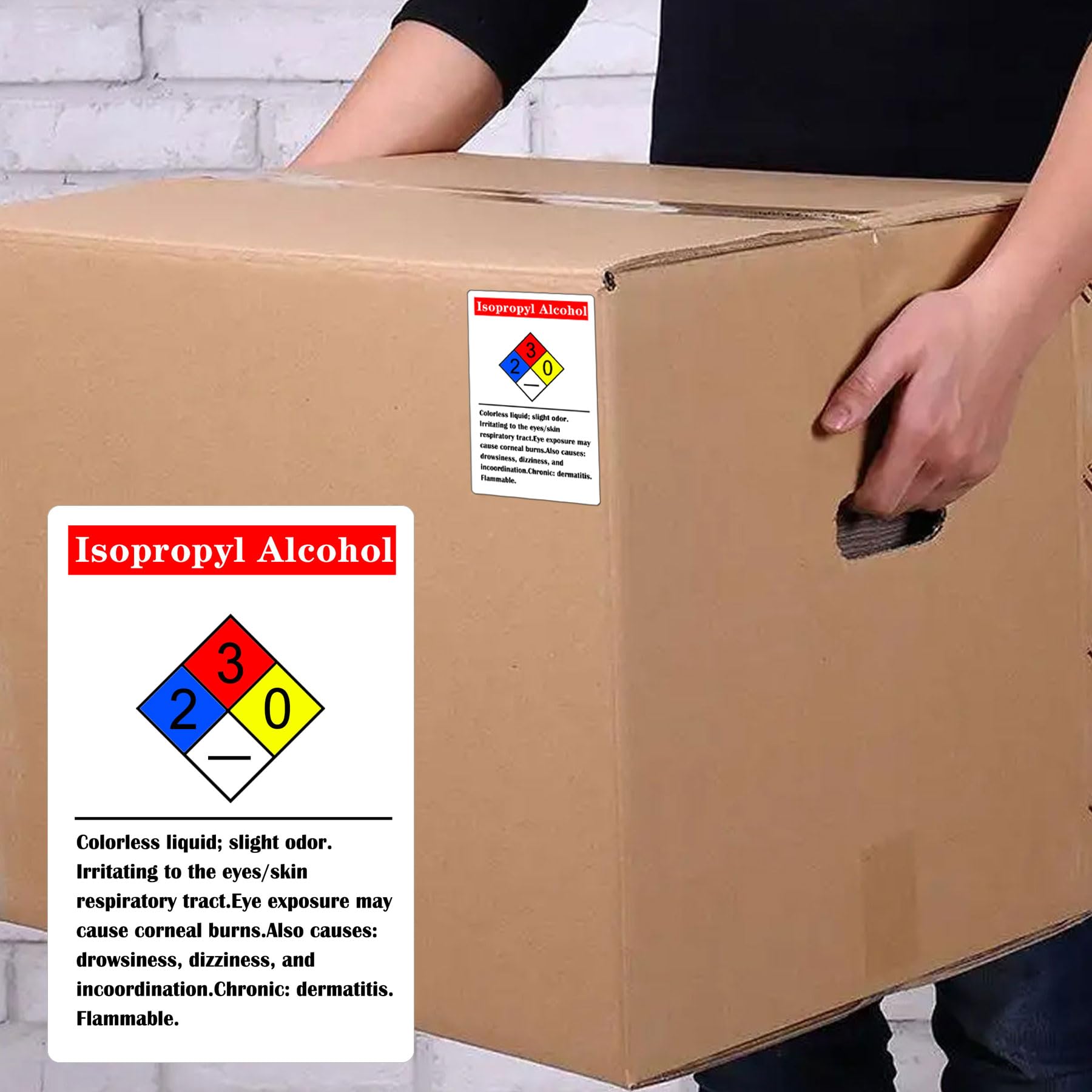 Snapklik.com : Isopropyl Alcohol Chemical NFPA Labels Hazard Labels 2 X ...