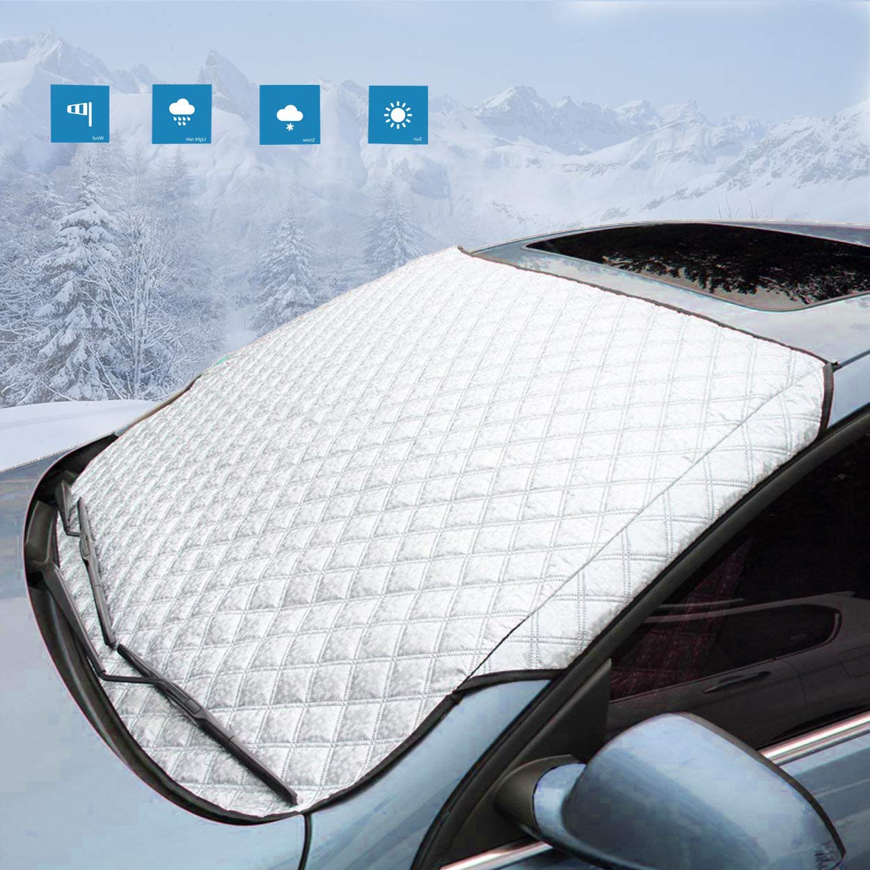 Car Windshield Snow Covers Huhudde Windshield Cover For Ice And Snow ...