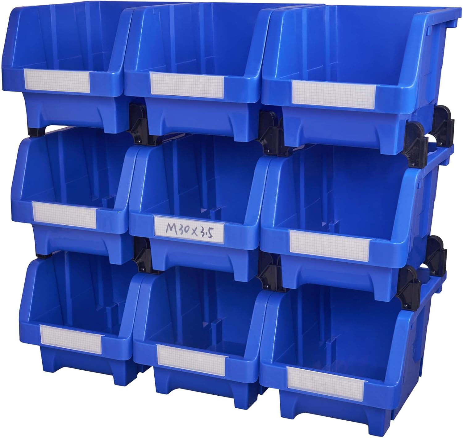 Amazon.com: Aerkaa Stackable Tool Storage Bins Heavy Duty Plastic ...