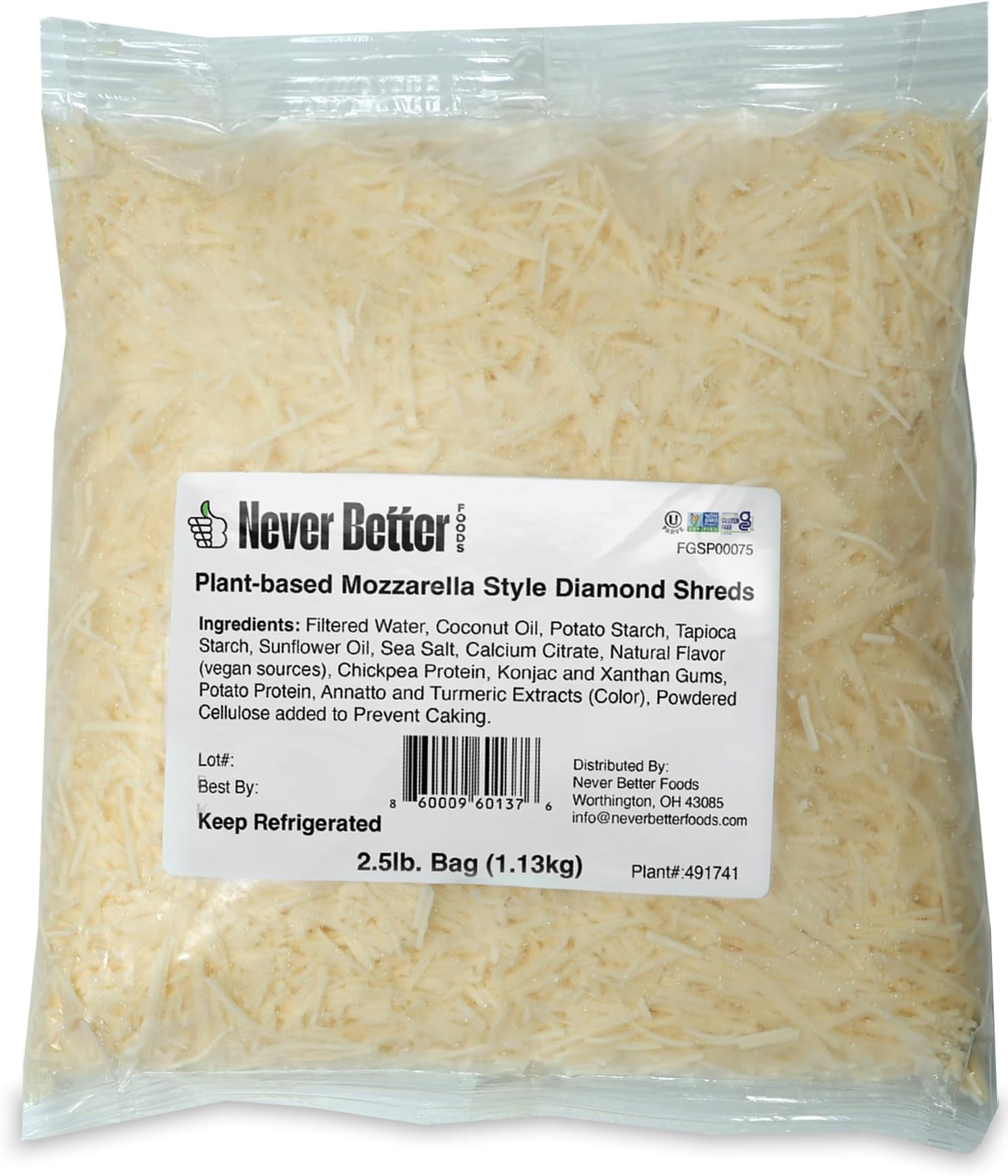 Amazon.com: Dairy Free Cheese, Vegan Mozzarella Cheese That Melts Perfectly, Healthy Plant Based ...