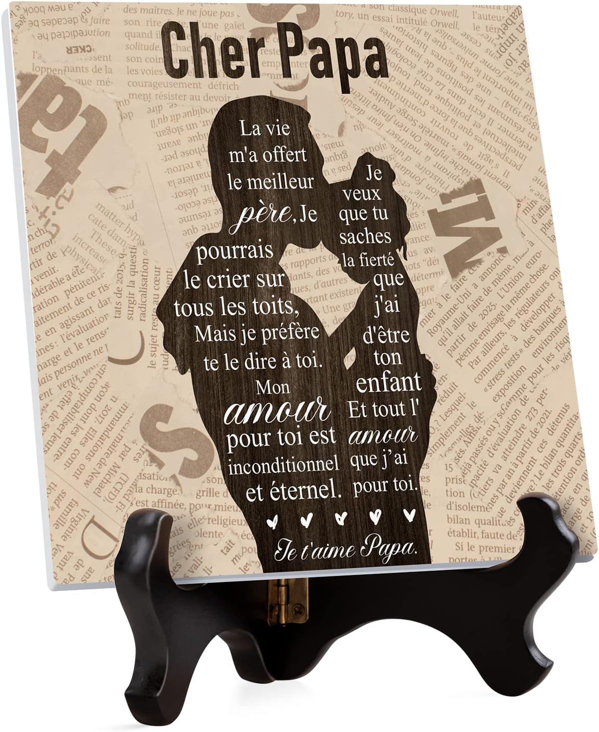 Cadeau Papa, Bonne fete Papa-Plaque Acrylique,Cadeau pour Papa de la ...