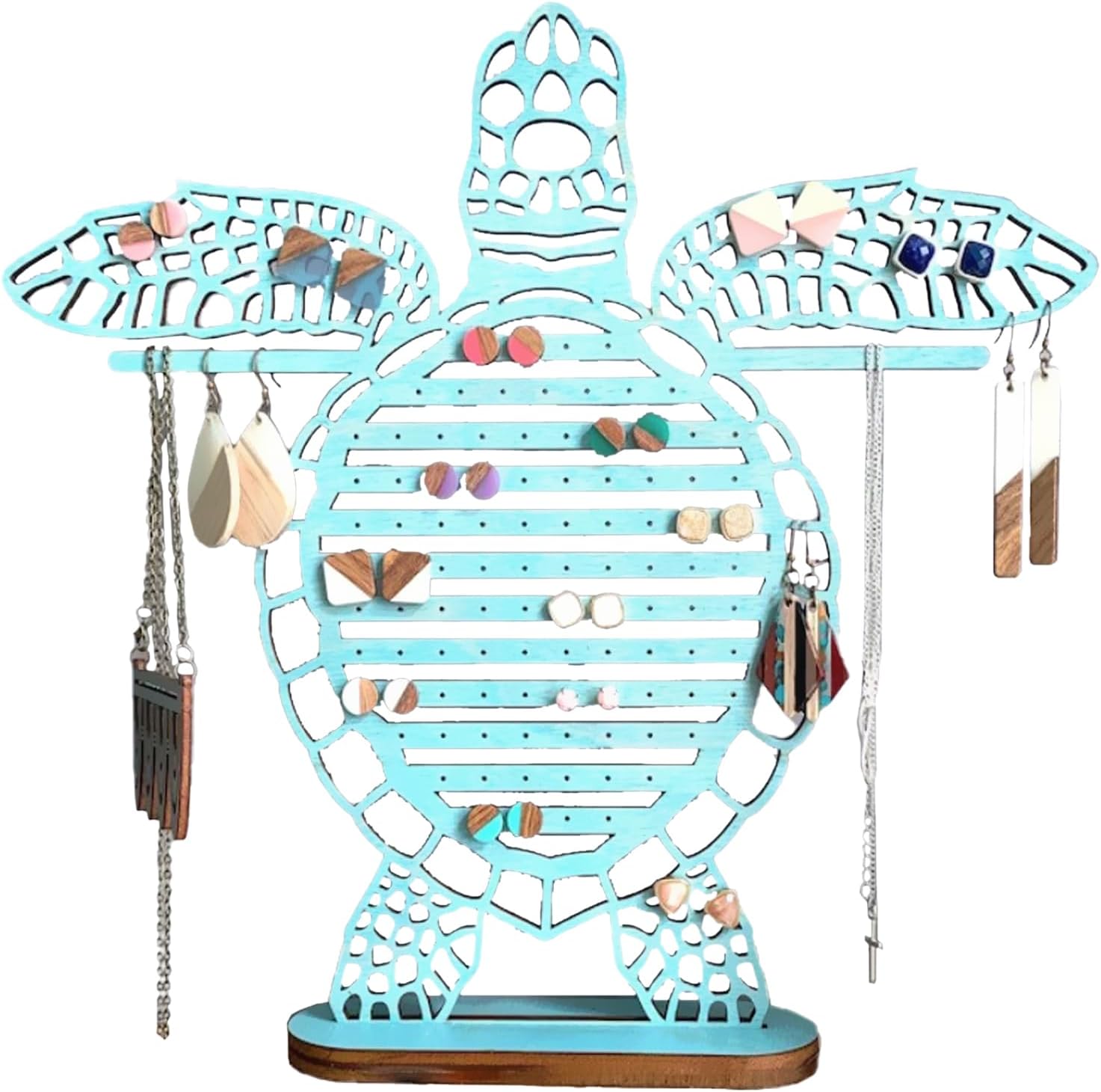 Sea Turtle Earring Holder Organizer, Sea Turtle Jewelry Display Stand ...