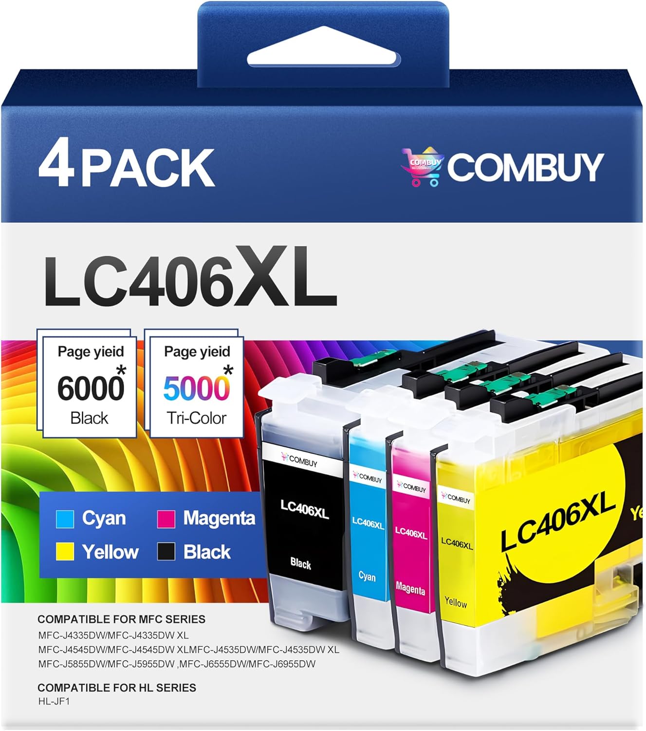 Amazon.com: LC406XL Ink Cartridges High Yield Compatible for Brother ...