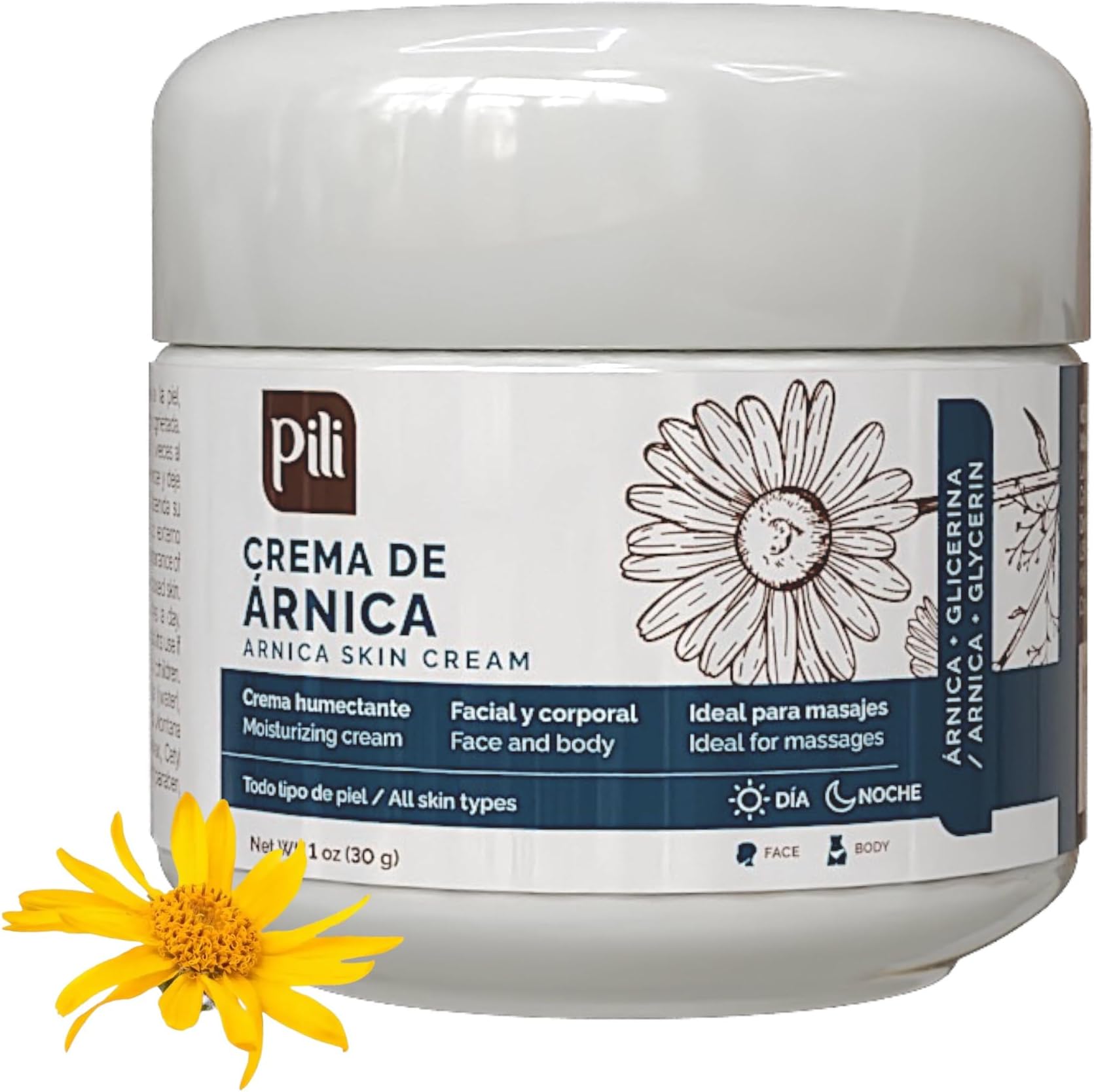 Amazon.com : Pili Arnica Cream Hydrating Moisturizer for Face & Body ...