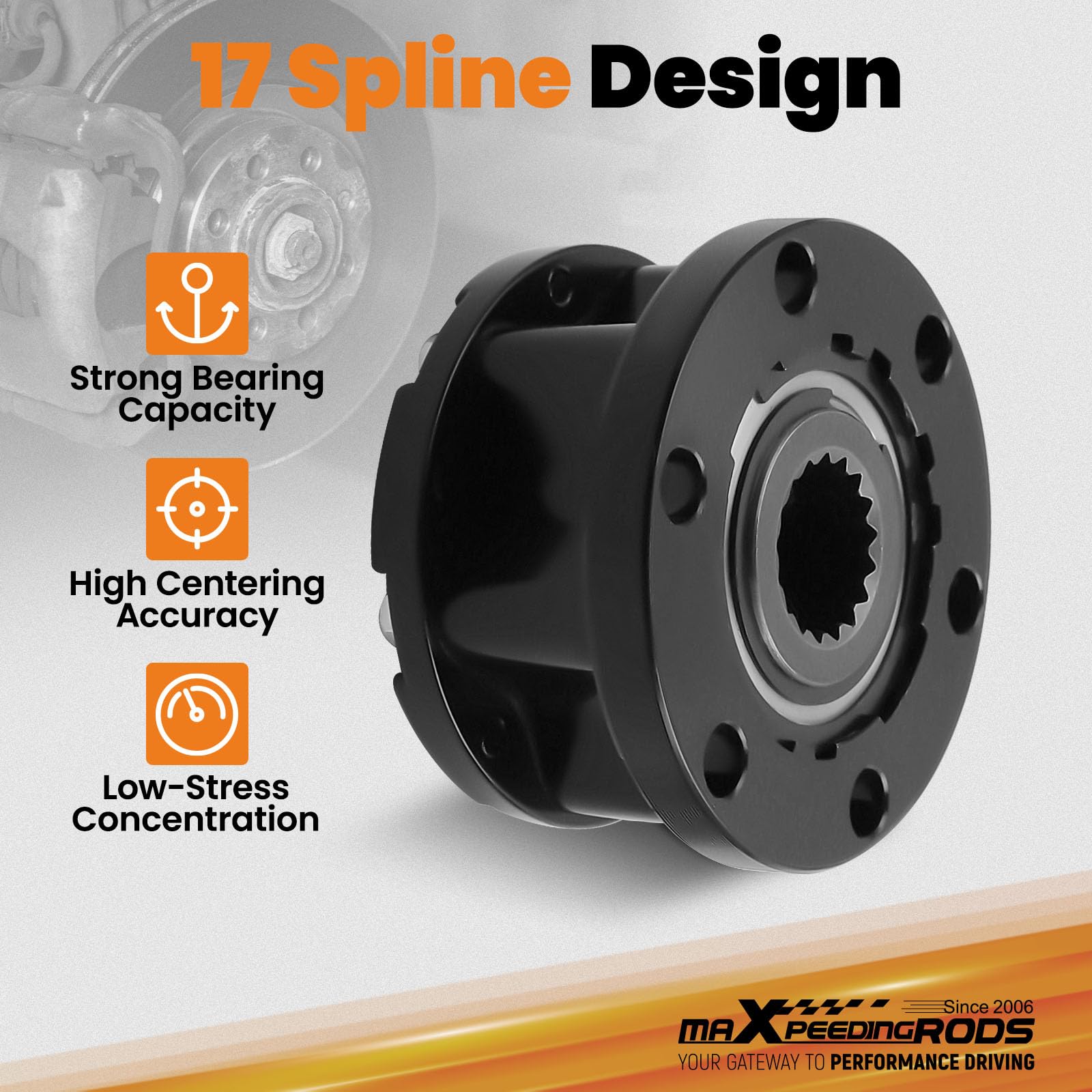 Snapklik.com : maXpeedingrods 2pcs Manual Locking Hubs 17 Spline For ...