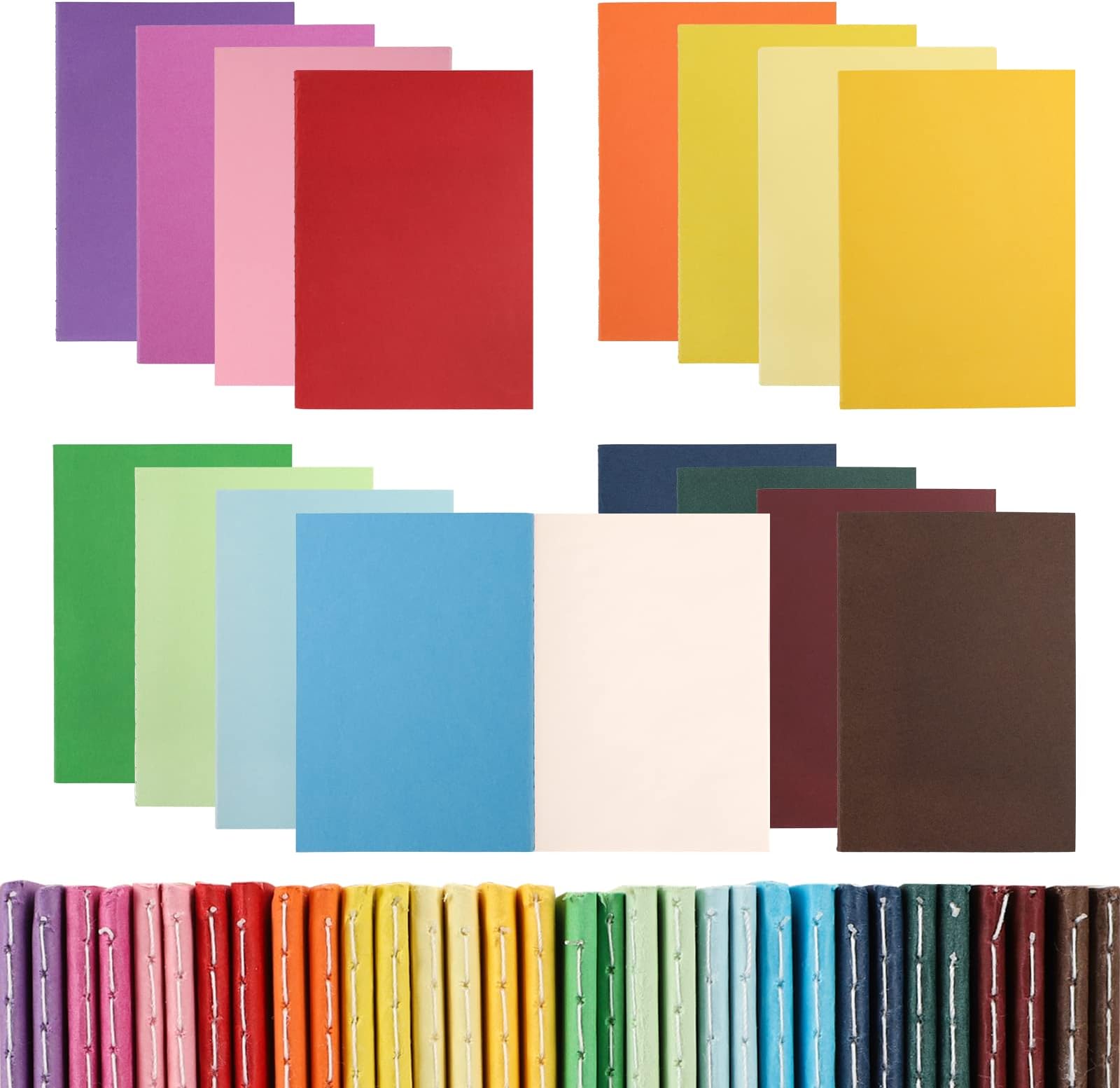 Amazon.com : JPSOR 32pcs 4"x5.7" Blank Small Pocket Notebooks Bulk, 16 ...