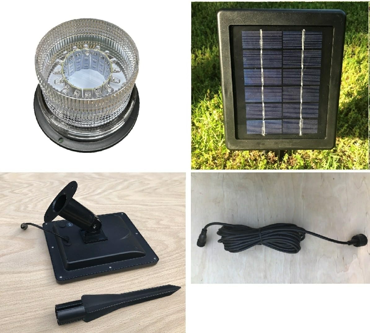 Solar Revolving Beacon Light Shop Solar Powered LED Strobe Lights