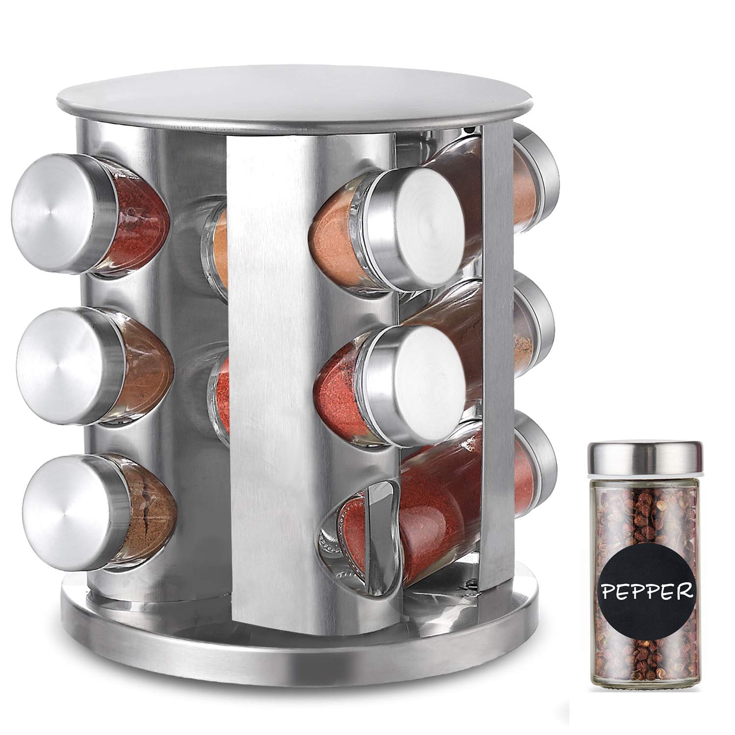 Buy DEFWAY Revolving Spice Racks Organiser - Stainless Steel Free ...
