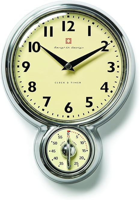 Amazon.com: Bengt Ek Aluminium Classic Clock with Timer : Home & Kitchen
