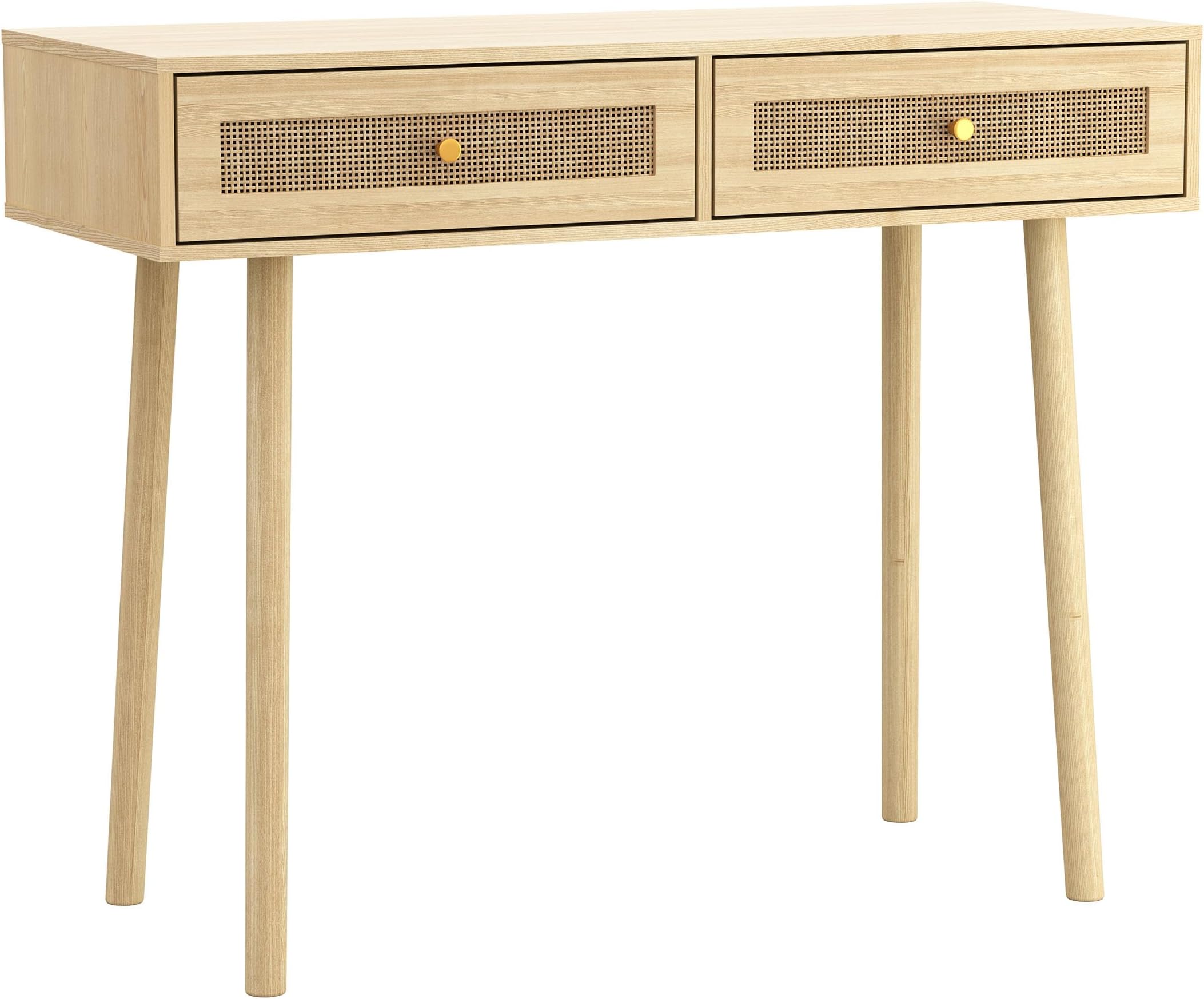 Amazon.com: DOALBUN OKL 39" Console Table, Oak Entryway Table with 2 ...