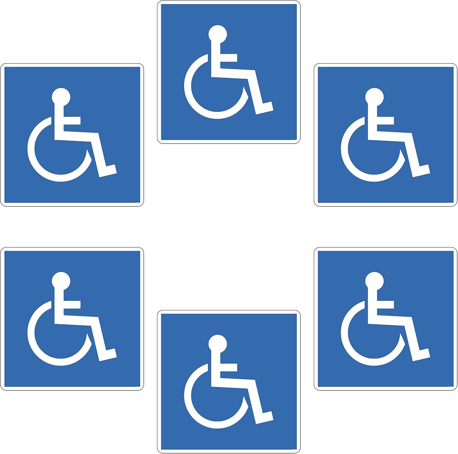 Disabled Stickers Blue Badge Mobility Wheelchair Stickers Sign - Pack ...
