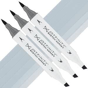 Amazon.com: Artfinity Sketch Marker Sets - Set of 3 - Cool Gray 3 CG 3 ...