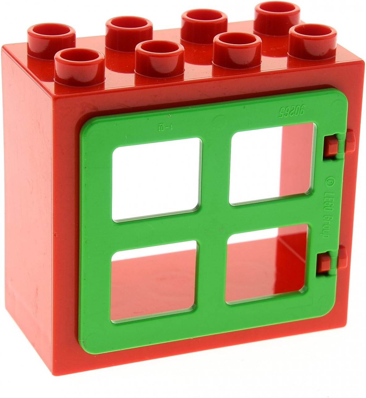 1 x Lego Duplo Haus Fenster Tür Rahmen rot flach ohne Clip Halter 2x4x3 ...