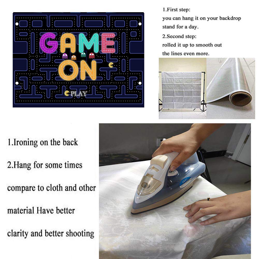 Cute Pac-Man Photography Backdrop Baby Shower Supplies Game on Play ...