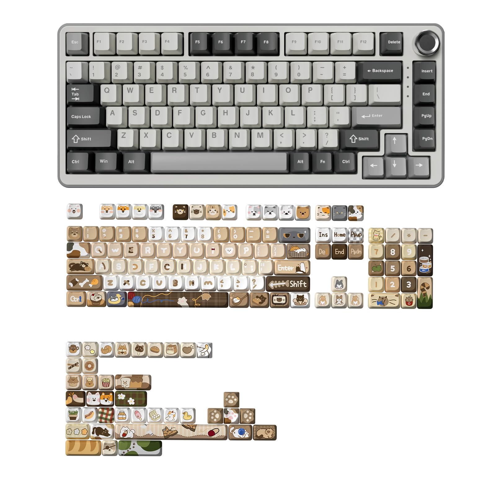 Amazon.com: YUNZII B75 PRO Wireless Mechanical Keyboard(Milk Switch ...