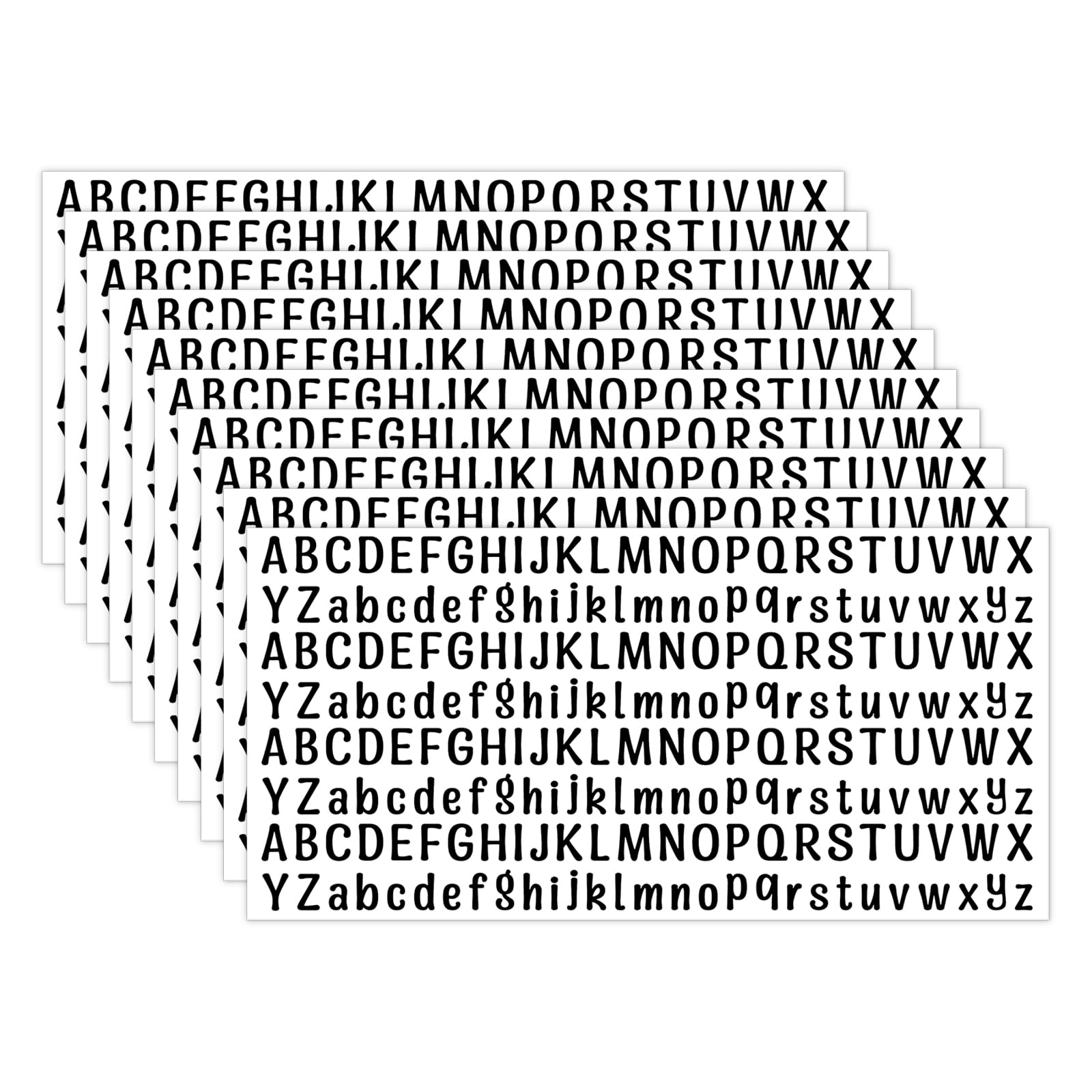 Amazon.com: MOSA BEAR 10 Sheet Small Letter Stickers, Self Adhesive ...