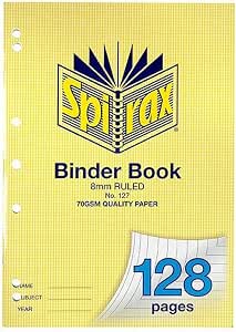 Spirax 127 A4 Binder Book with 8mm Ruling (128 Pages): Binders & Binder ...