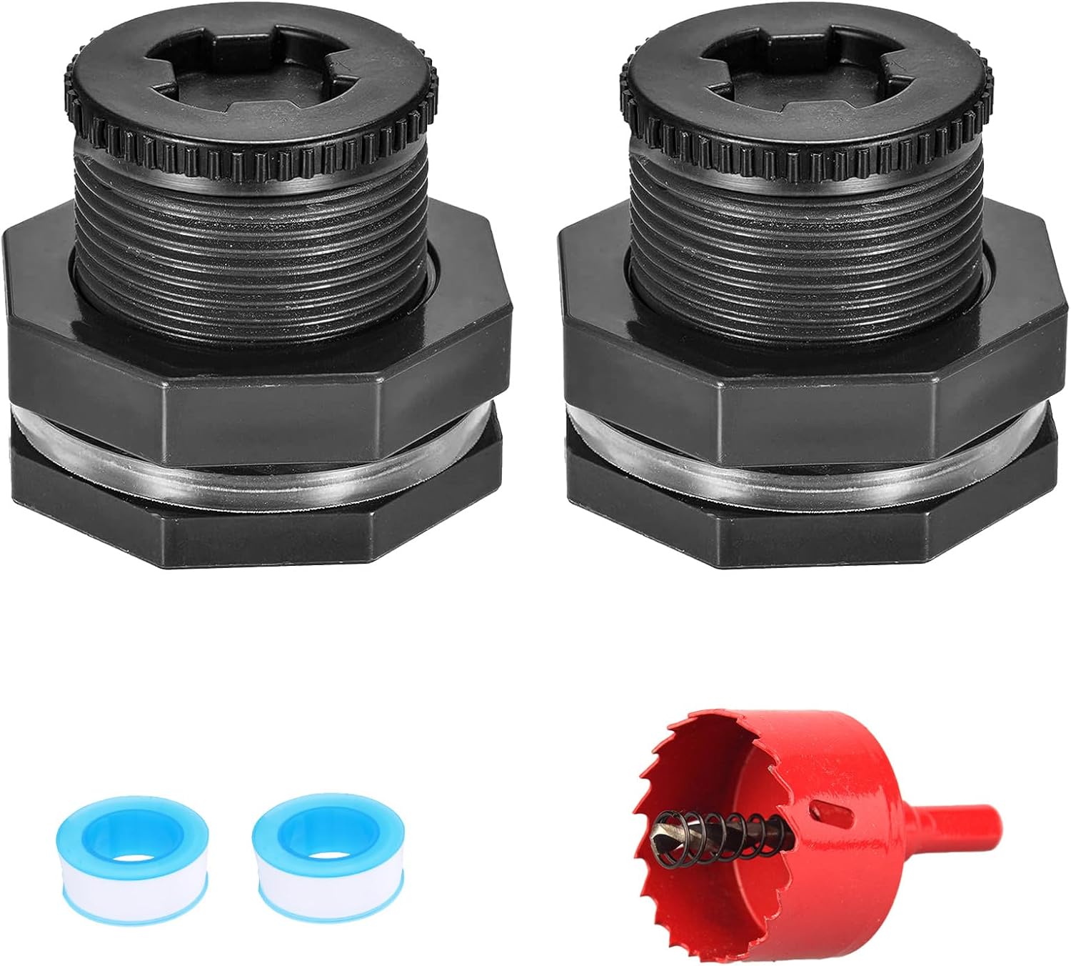 Amazon.com : Rain Barrel Water Tank Connector: HOMURY 2 Pcs Bulkhead ...