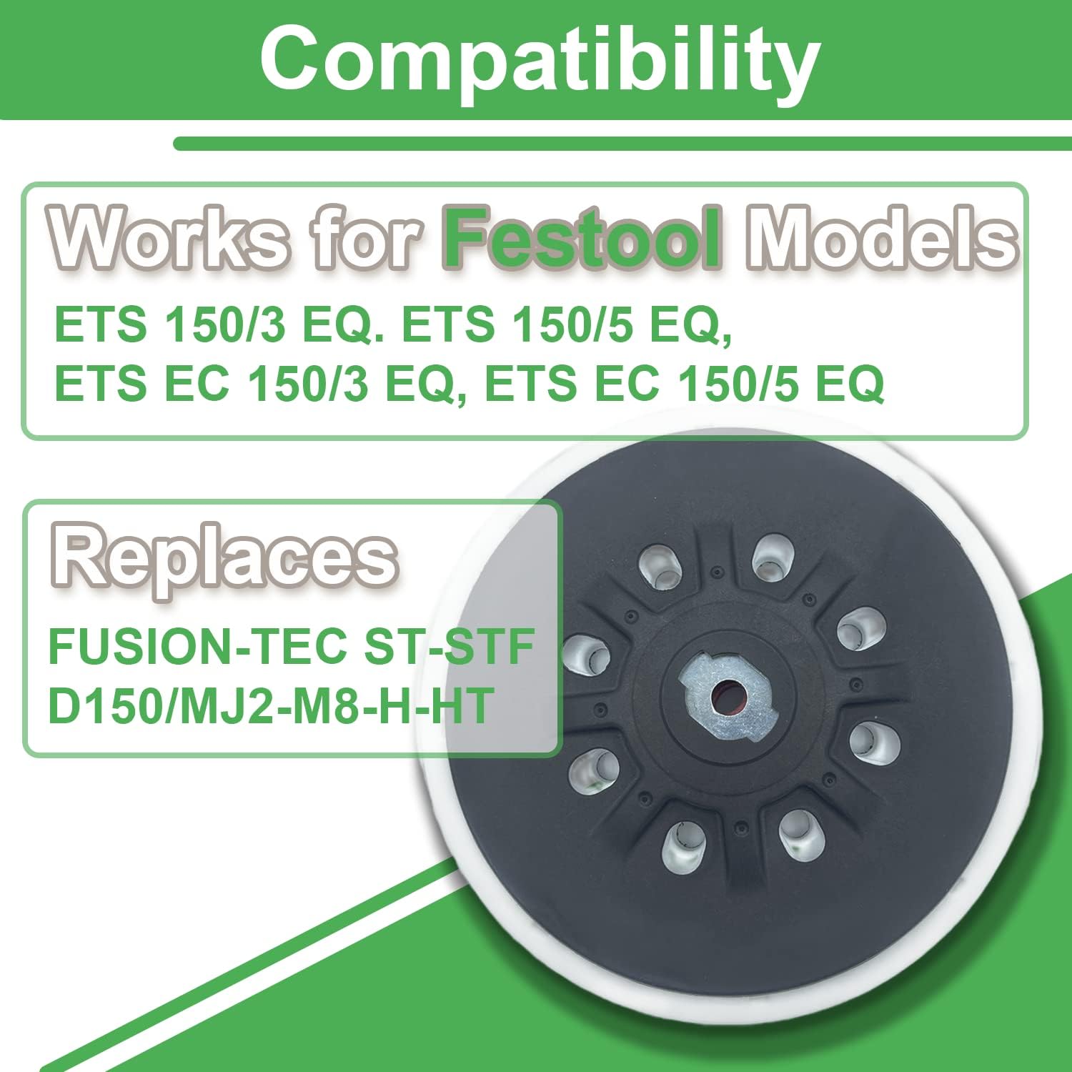 202458 6-Inch Hook and Loop Sanding Discs for Festool ETS 150/3 EQ, ETS ...