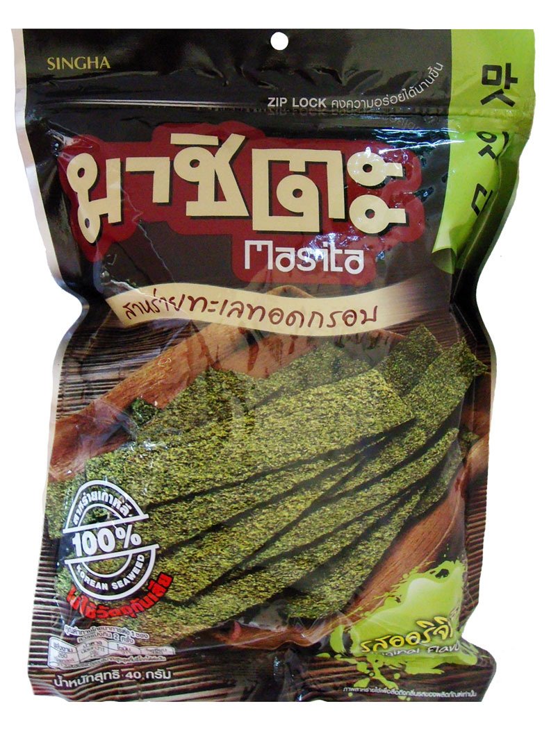 Amazon.com: Masita 100% Korean Seaweed Original Flavor 40g Thai Snack ...