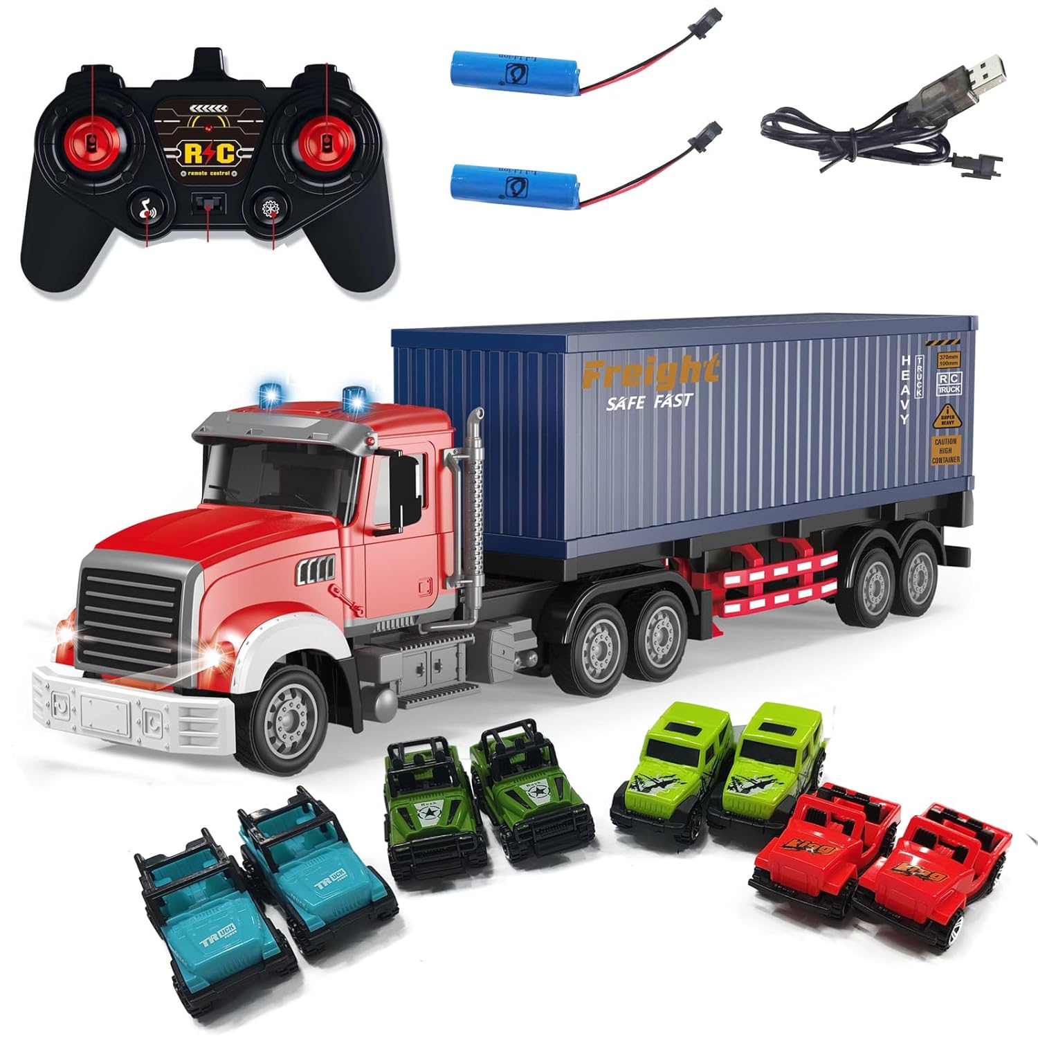Mostop RC Semi Truck With Trailer, 22.5 Inch Remote Control Semi Truck ...