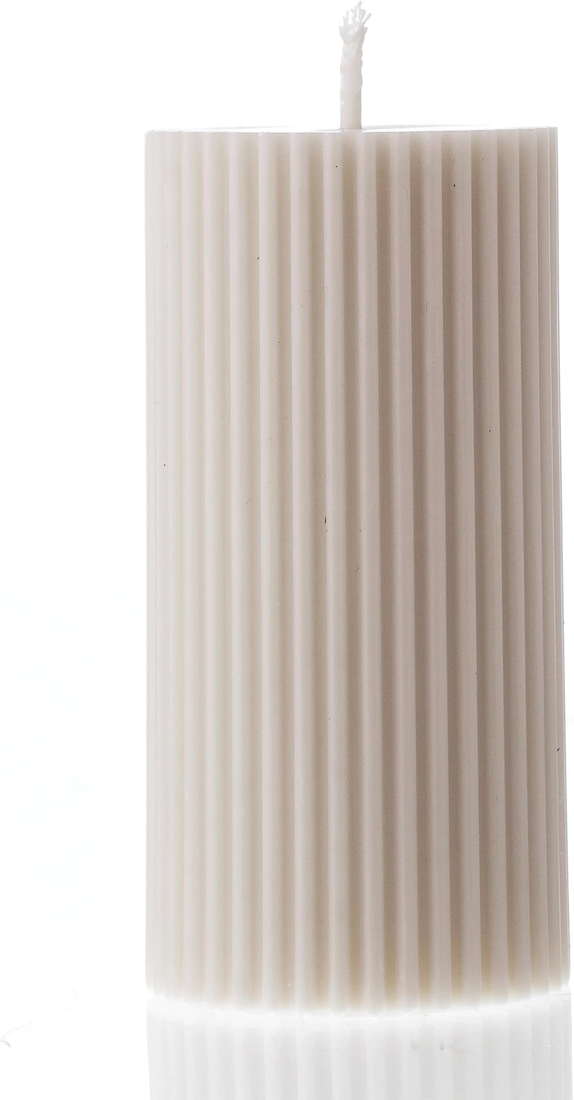 Amazon.com: LAWA Roman Tall Ribbed Pillar Candle - Scented Soy Wax ...
