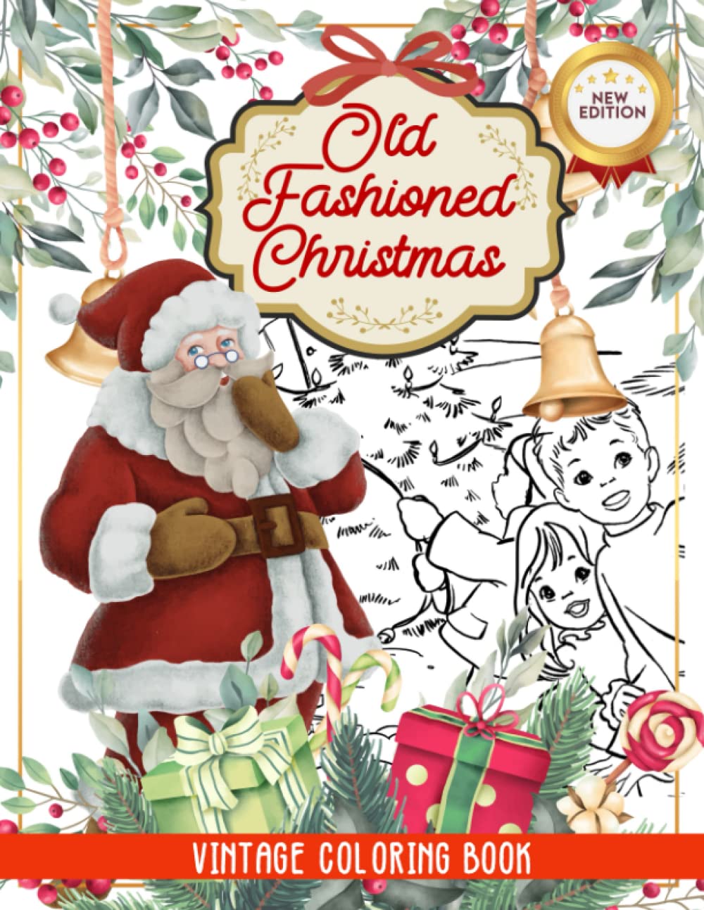 Amazon.com: Vintage Christmas Coloring Book: 50+ Christmas Coloring ...