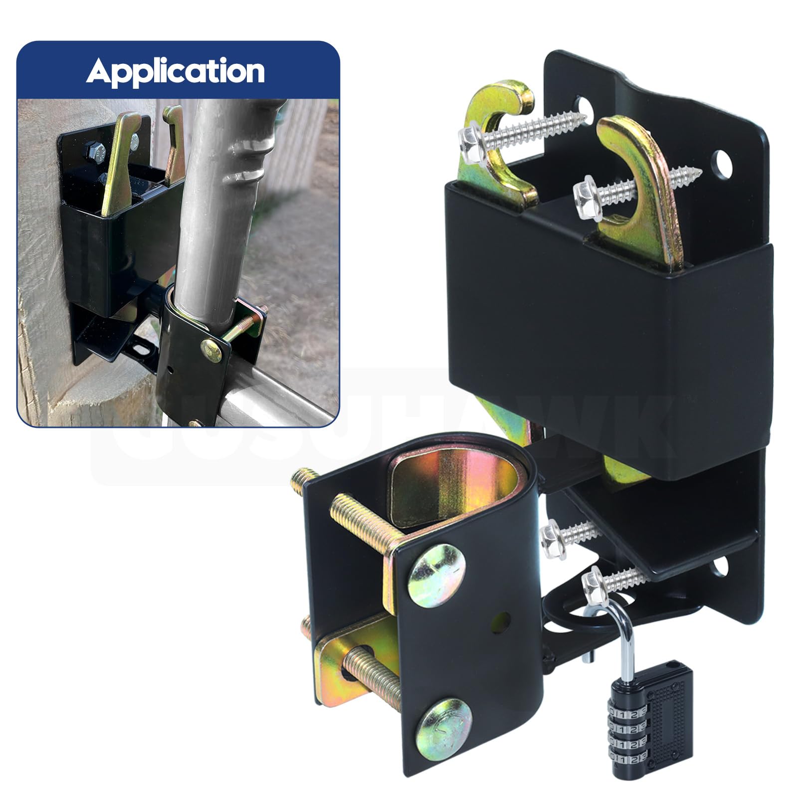 Snapklik.com : GUSUHAWK 2 Pack S16100700 Two Way Lockable Gate Latch ...
