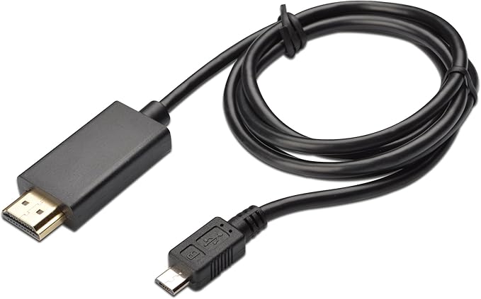 DIGITUS MHL 3.0m USB Micro B Male to HDMI Type A Male Connection Cable ...