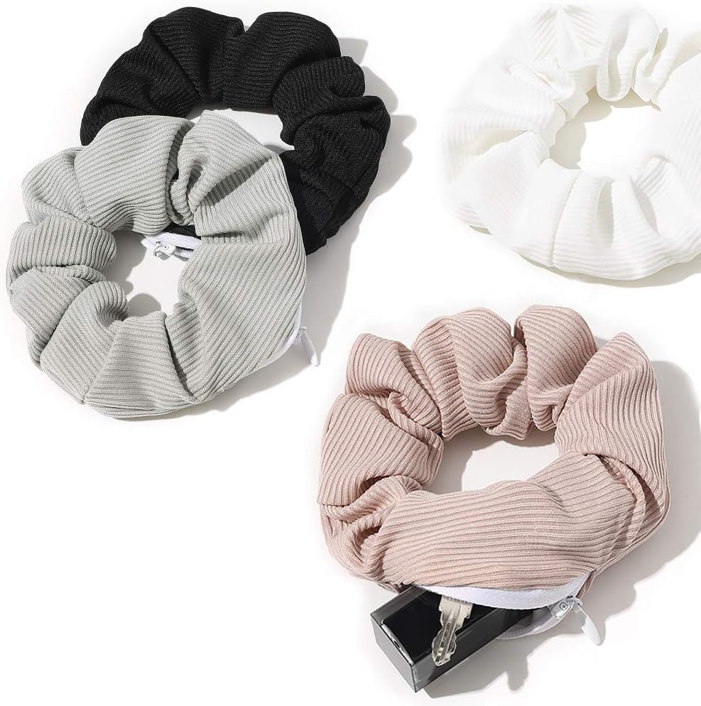 Amazon.com : Smunchys Women's Velvet Hair Scrunchie with Hidden Zipper ...