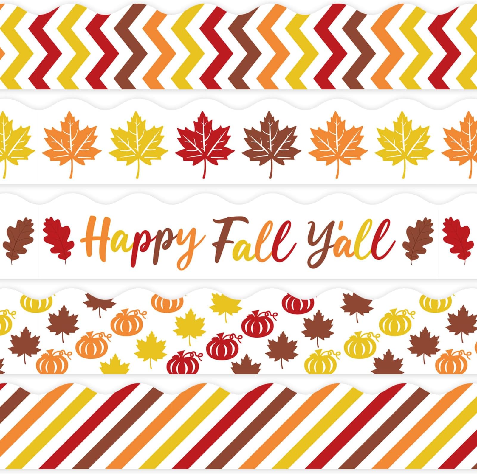 Amazon.com: Whaline 69Ft Halloween Bulletin Board Borders Glitter ...